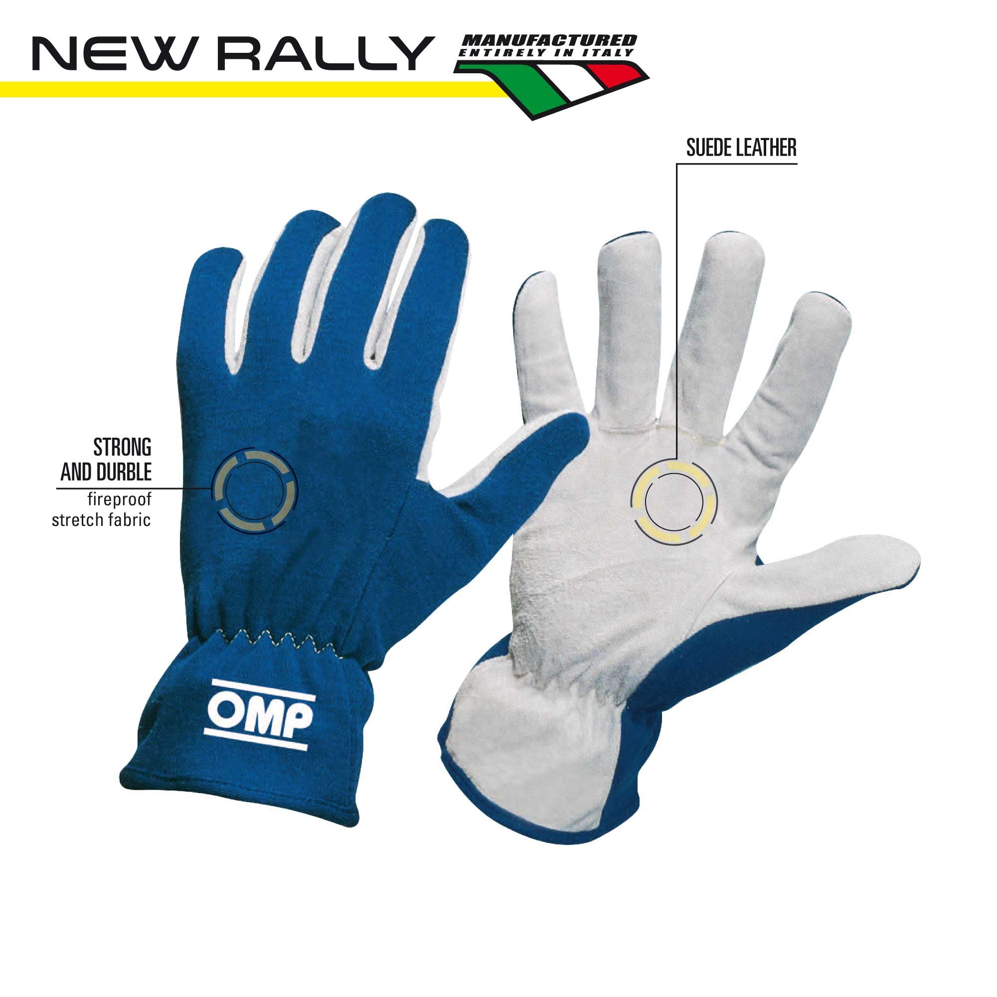 OMP Racing | OMP | Rally Gloves | Racing Gloves | ISO 6940 | IB0-0702 ...